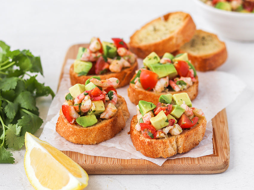 Avocado & Shrimp Ceviche Crostinis – COBS Bread USA